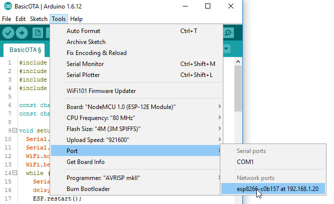 Nodemcu Esp8266 Esp8285 Arduino 51 Esp8266 Nodemcu Ota Esp8266 อัพโหลดโปรแกรมแบบไร้สาย