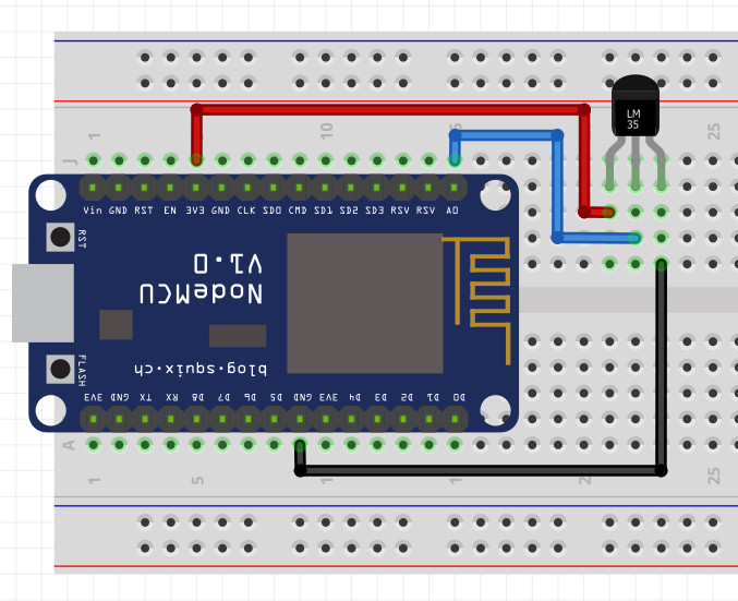 Nodemcu Esp8266 Esp8285 Arduino 9 Nodemcu Lm35 Esp8266 ใช้ Nodemcu Esp8266 วัดอุณหภูมิแบบ